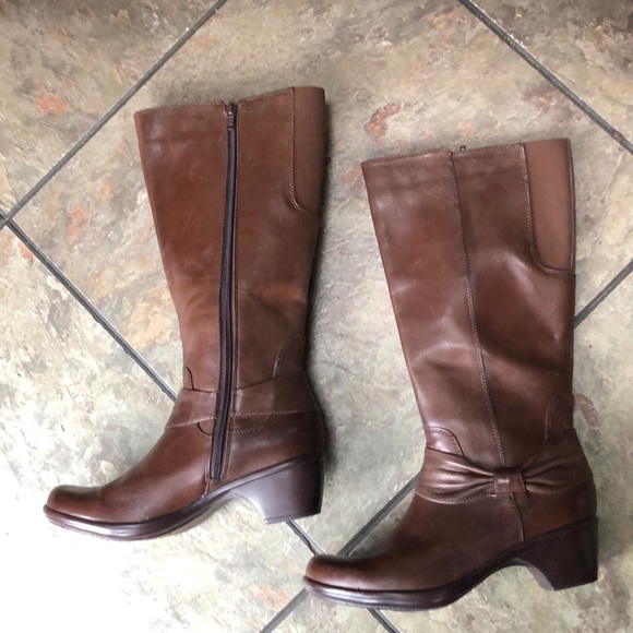Clarks | Shoes | Beautiful Brown Leather Clark Boots By Clarks | Poshmark